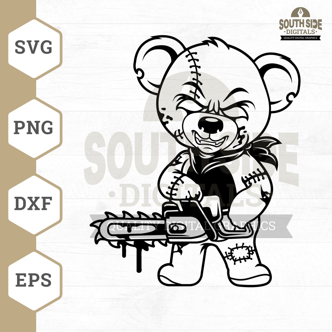 Bad Teddy Svg, Scary Teddy Svg, Angry Teddy, Teddy Bear Svg, Bear Svg ...