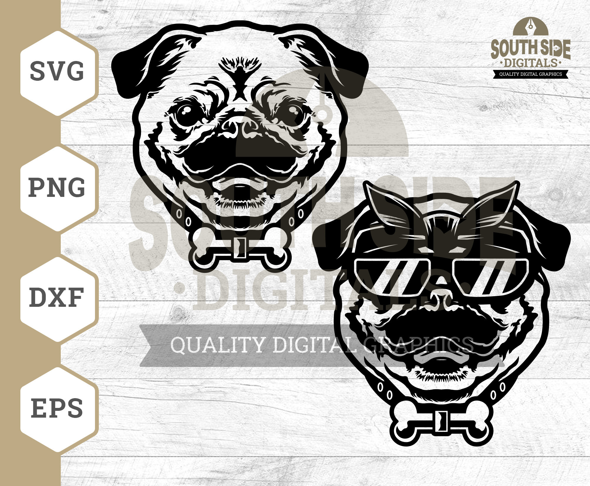 Pug Life SVG Datei, Süßer Mops svg, Gangster Mops svg, Mops Hund svg ...