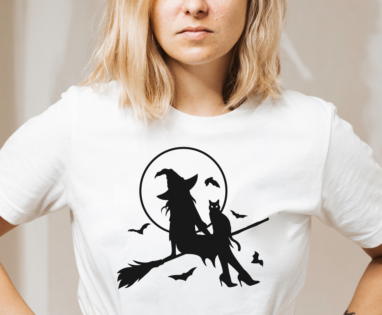 Witch SVG File Witch Svg Flying Witch Svg Witch Cat Svg | Etsy