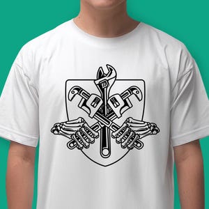 Plumbing Tools SVG File, Plumber Tools Svg, Skeleton Plumber Hands Svg ...