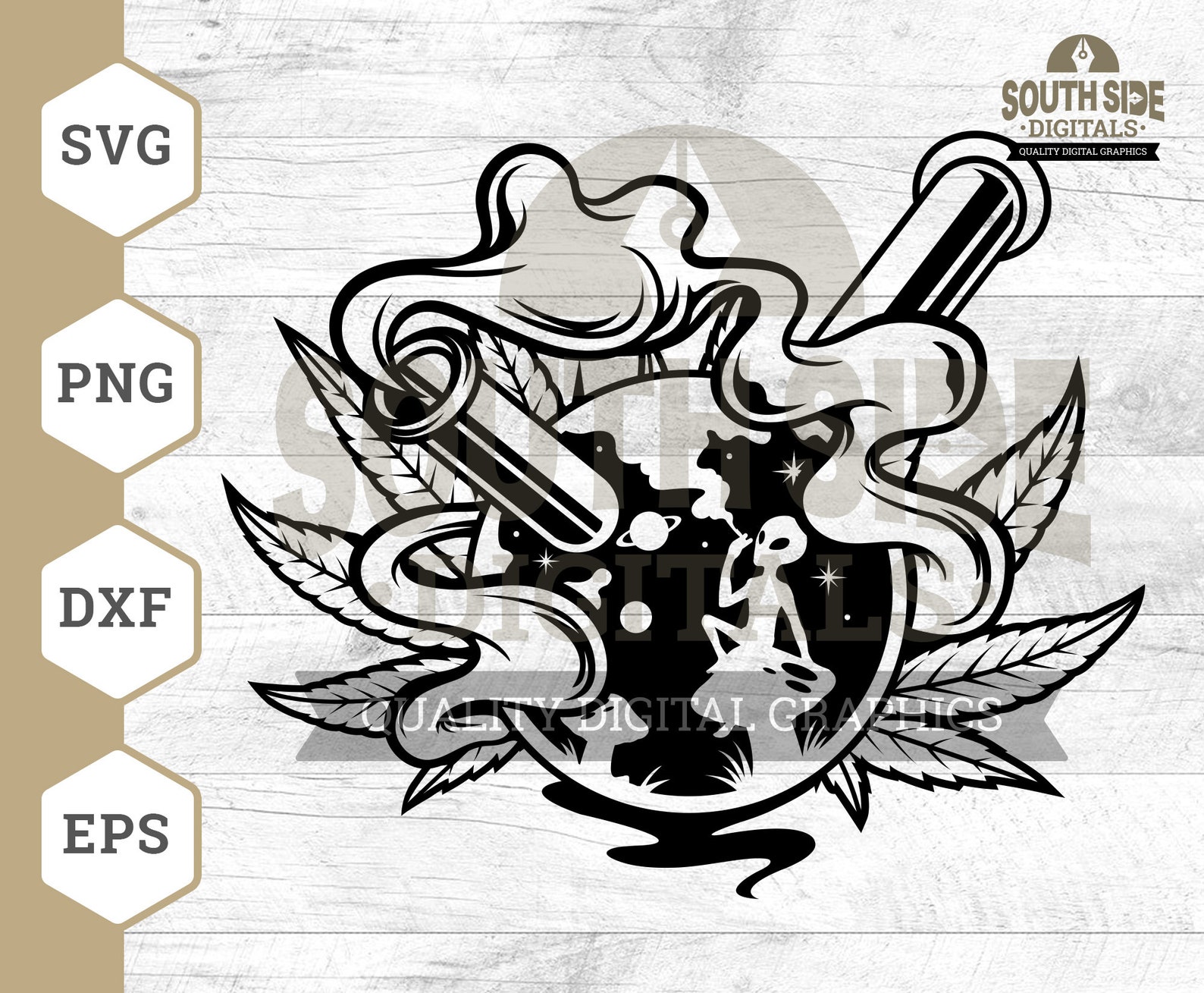 Smoking Alien SVG File Alien Smoking Svg Alien High Svg - Etsy