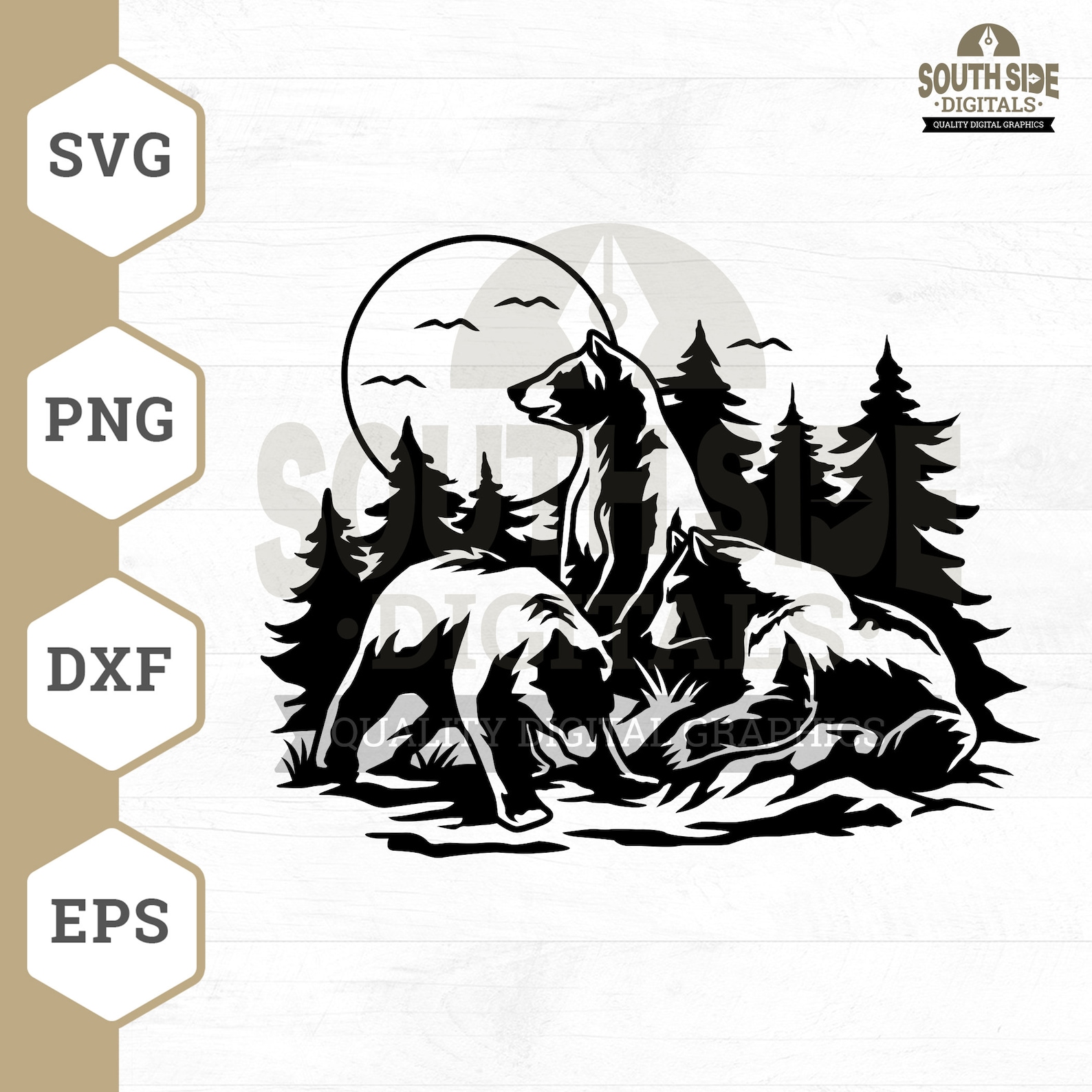 Bear Family SVG: Wild Bear Clipart, PNG, DXF - Etsy