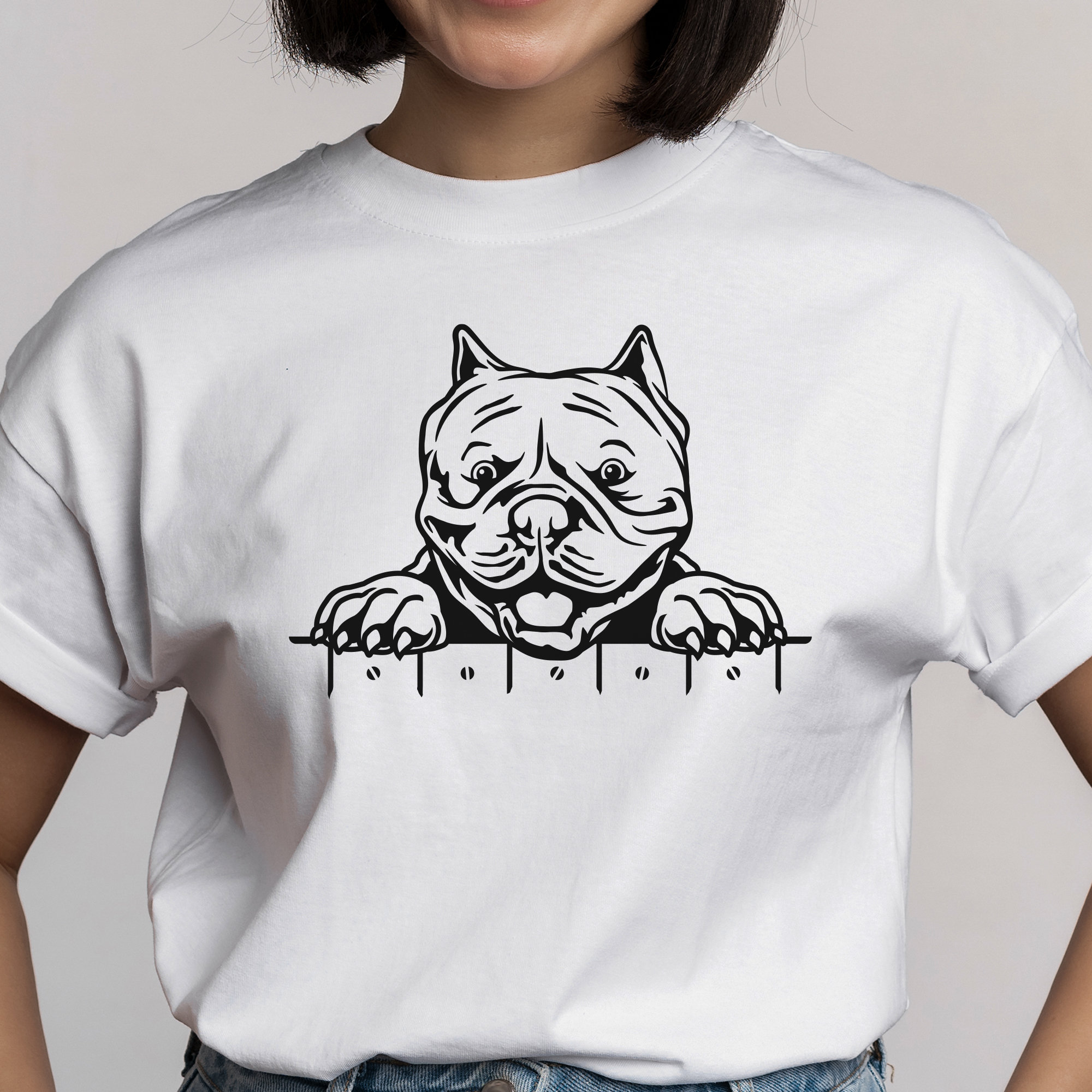 Peeking Bully SVG File Happy Bully Svg Playful Bull Svg - Etsy UK