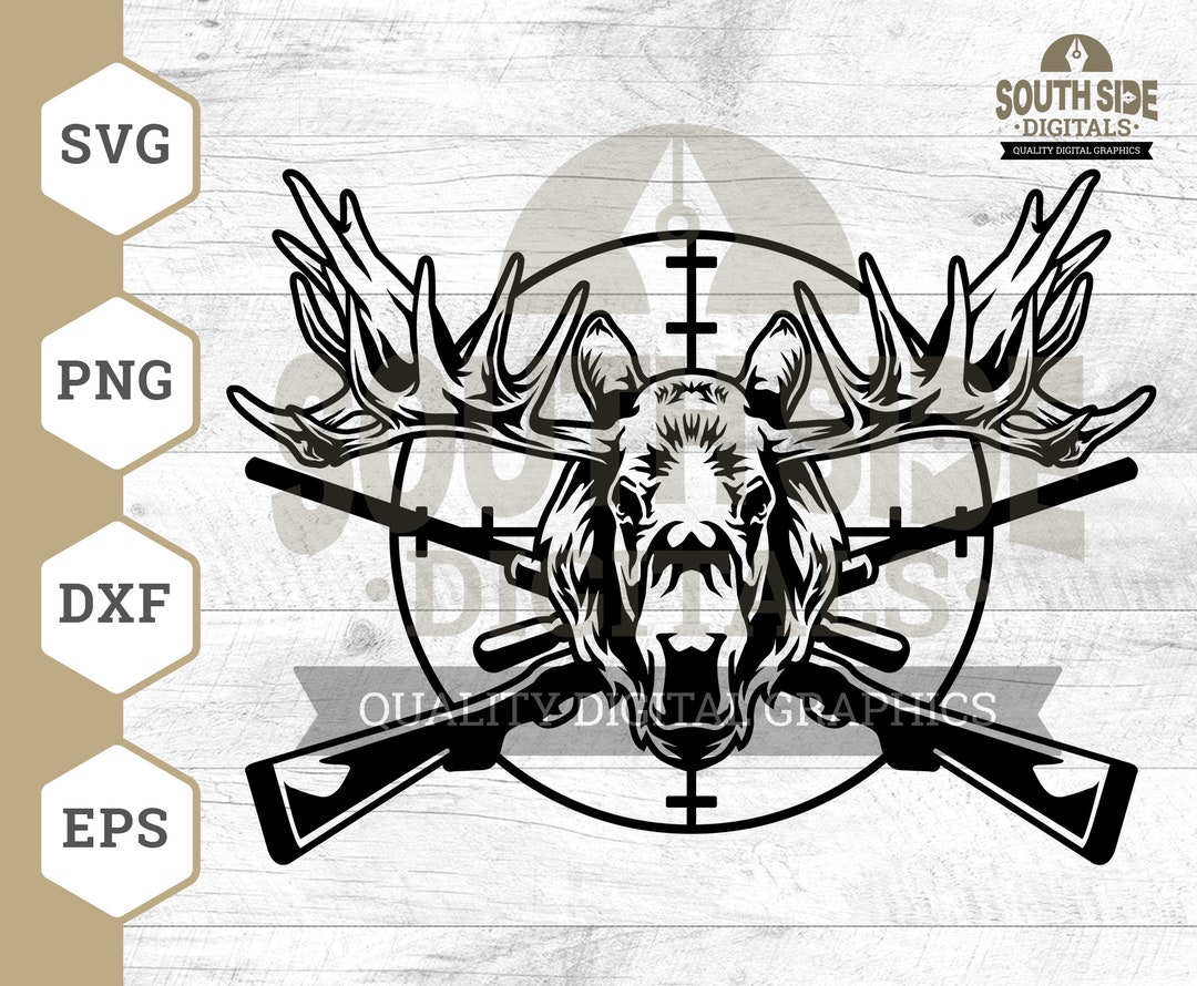 Moose SVG File, Moose Hunting Svg, Wild Moose Svg, Moose Hunter Svg ...