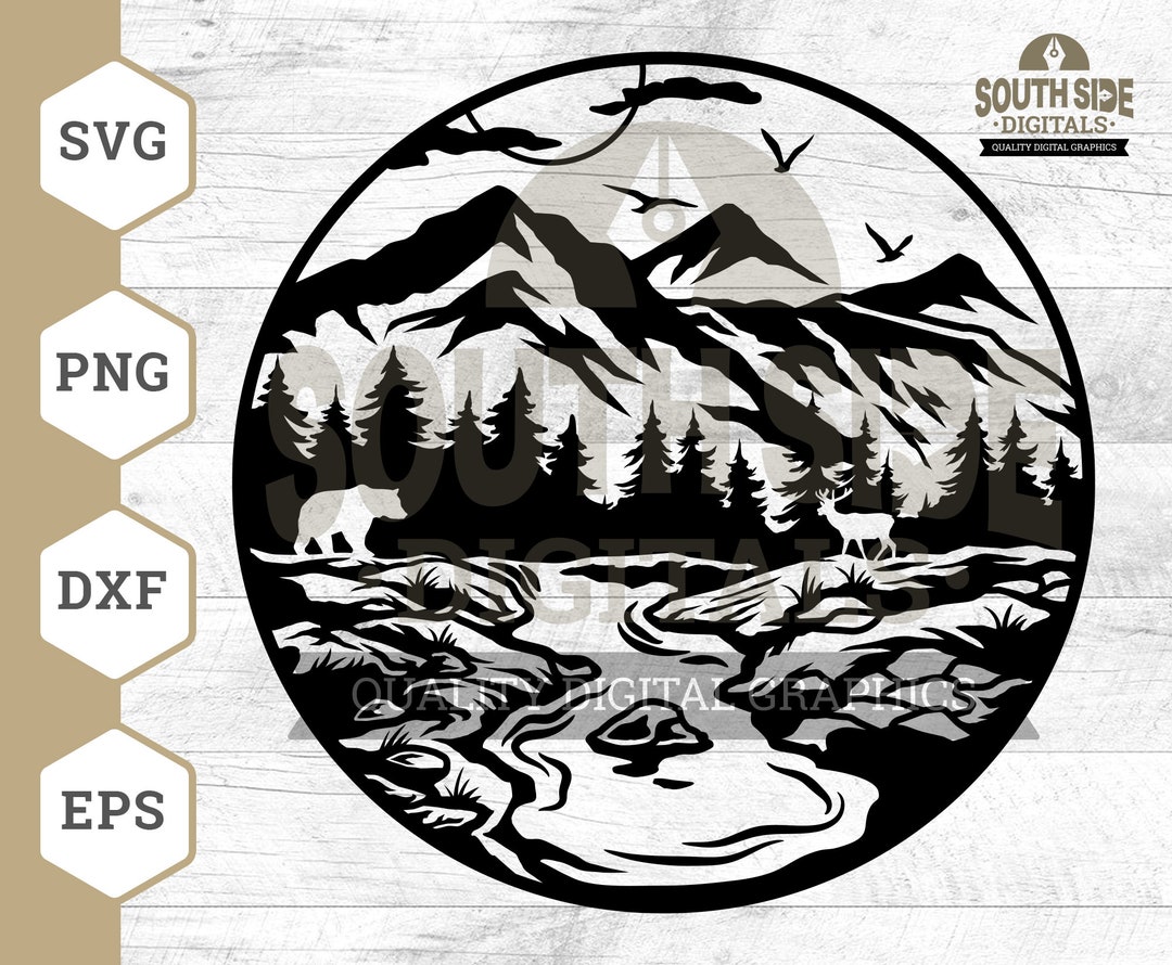 Forest River SVG File, Nature Svg, Forest Svg, Rivers Svg, Nature ...