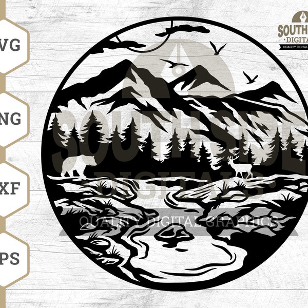 Nature Scene Svg - Etsy