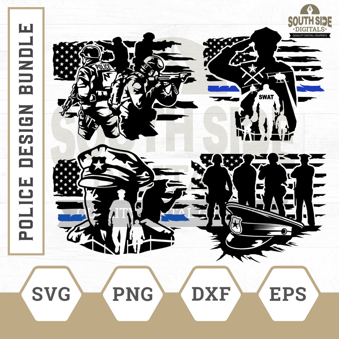 US Police SVG Bundle: SWAT, Thin Blue Line (digital Files) - Etsy