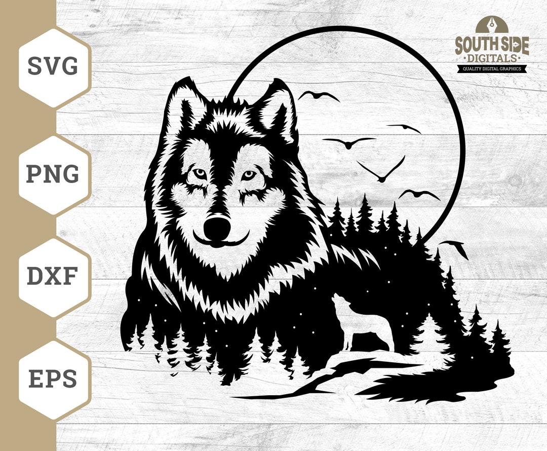 Howling Wolf SVG File Wolf Svg Mountain Wolf Svg Wolf Pack - Etsy UK