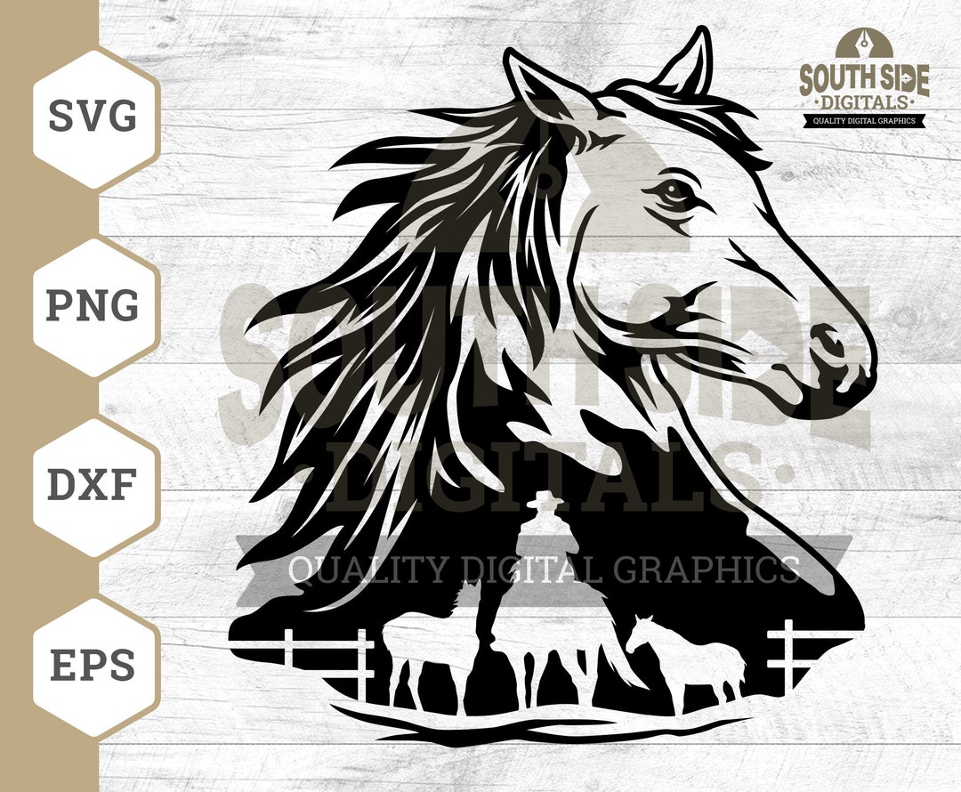 Stallion SVG File, Horse Svg, Wild Horse Svg, Mustang Svg, Stallion ...