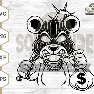 Bad Teddy Bear SVG File, Bad Teddy Svg, Angry Teddy Bear Svg, Scary ...