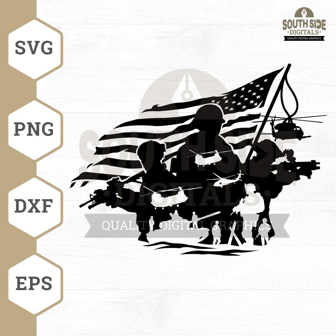 US Soldier SVG File, Military Svg, Veteran Soldier Svg, US Flag Svg ...