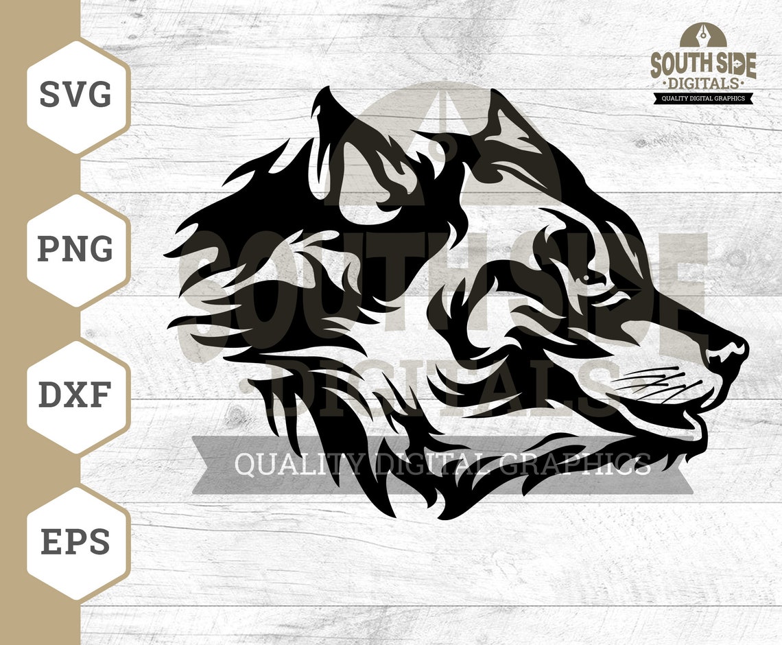 Wolf Head SVG File Head Wolf Svg Wild Wolf Svg Mountain - Etsy