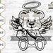Cute Angel Teddy Bear SVG File, Angel Bear Svg, Cute Teddy Svg, Angel ...