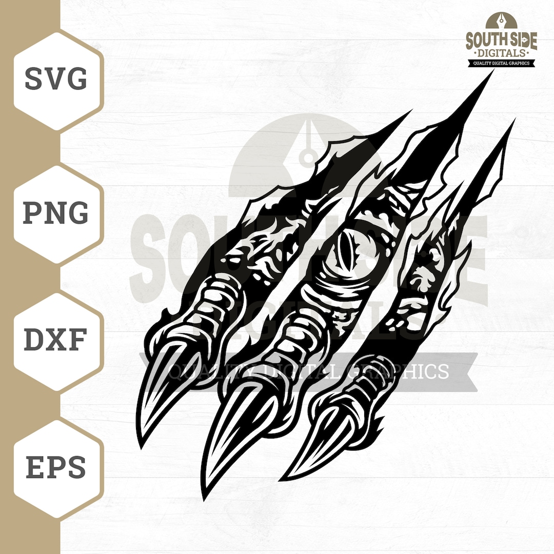 Raptor Claw SVG: Dinosaur Hunter Clipart (digital Files) - Etsy