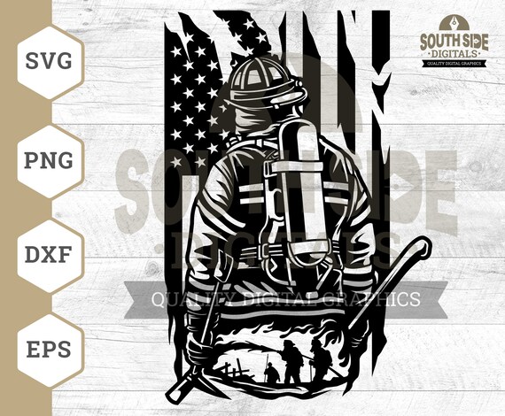 Firefighter SVG File US Firefighter Svg US Fireman Svg | Etsy