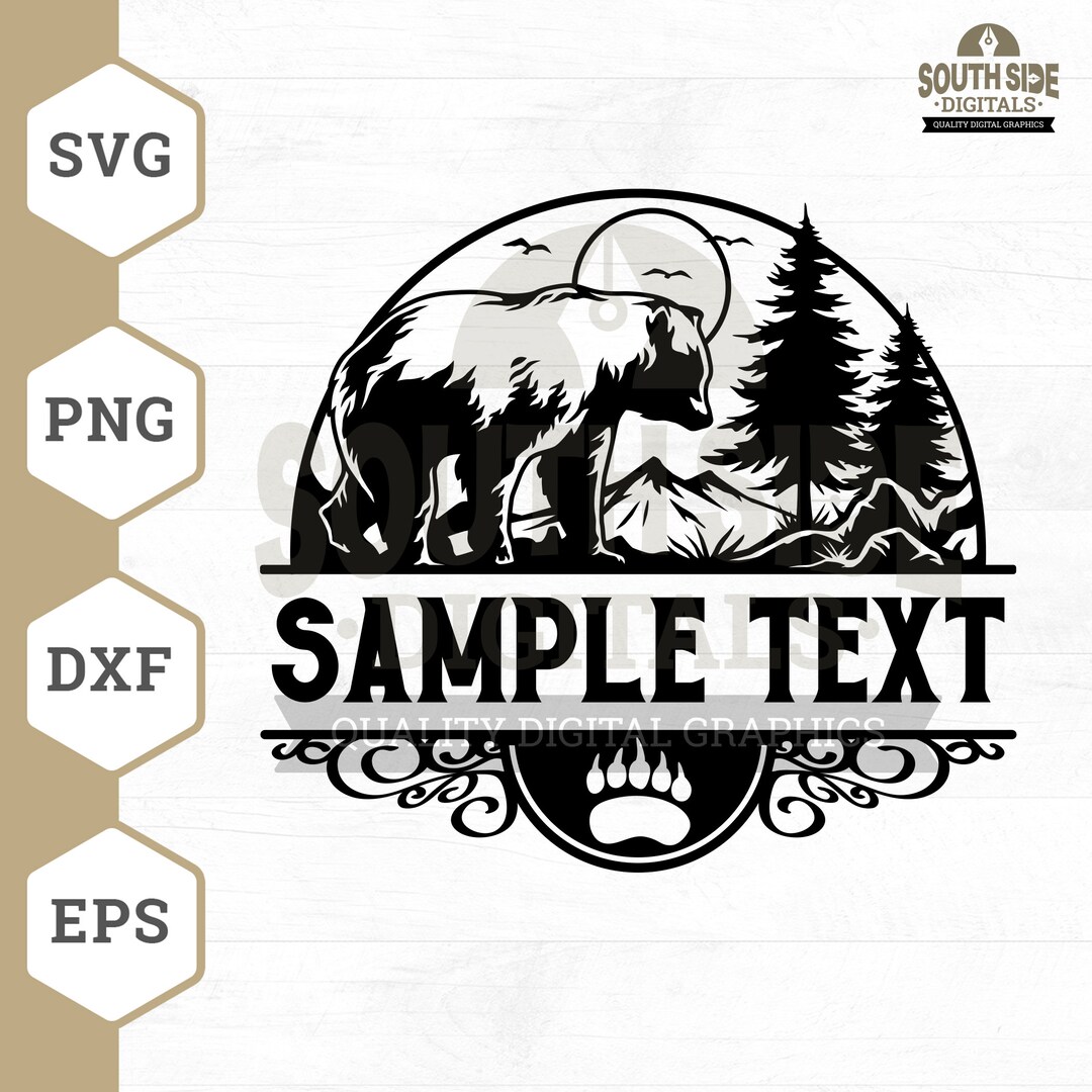 Bear Svg, Bear Outdoor Svg, Grizzly Bear Svg, Brown Bear Svg, Bear Png ...