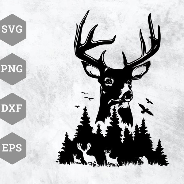 Whitetail Deer Svg - Etsy