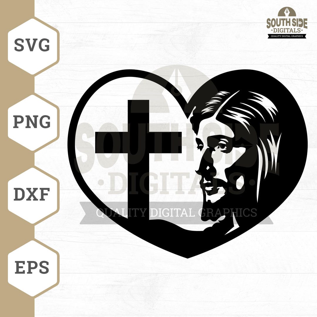 Heart Cross Svg, Jesus Svg, Crucifix Svg, Religious Svg, Waymaker Svg ...