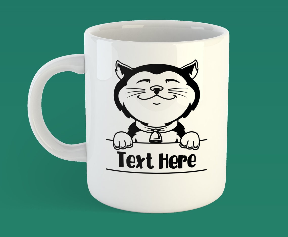 Cute Cat SVG File Happy Cat Svg Smiling Cat Svg Funny Cat - Etsy