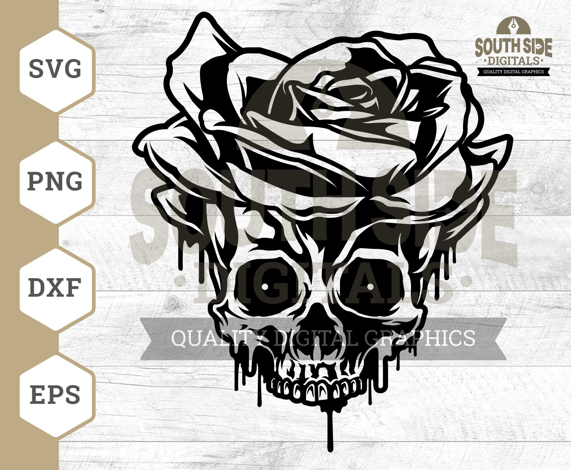 Skull Rose SVG File Rose Skull Svg Flower Skull Svg Flower - Etsy Hong Kong