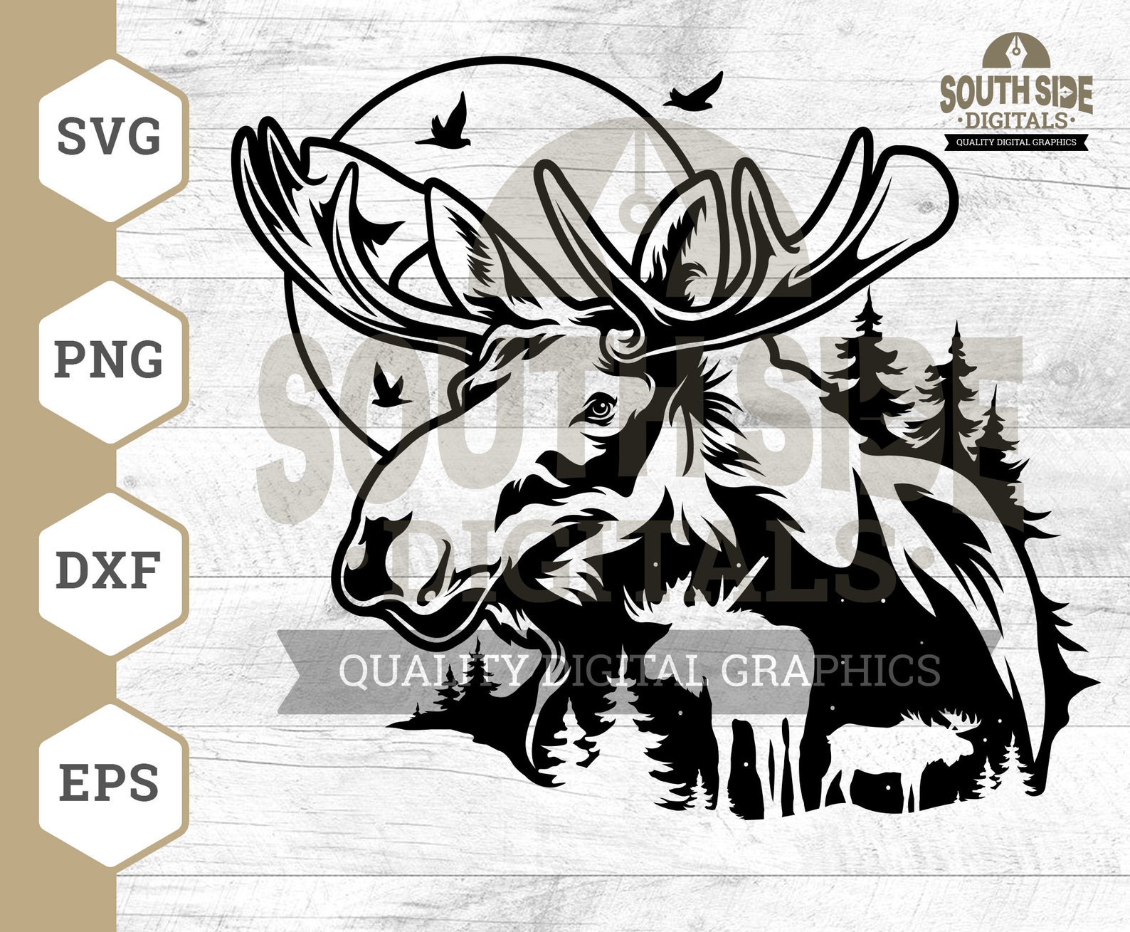 Moose SVG File Wild Moose Svg Moose Hunting Svg Mountain - Etsy