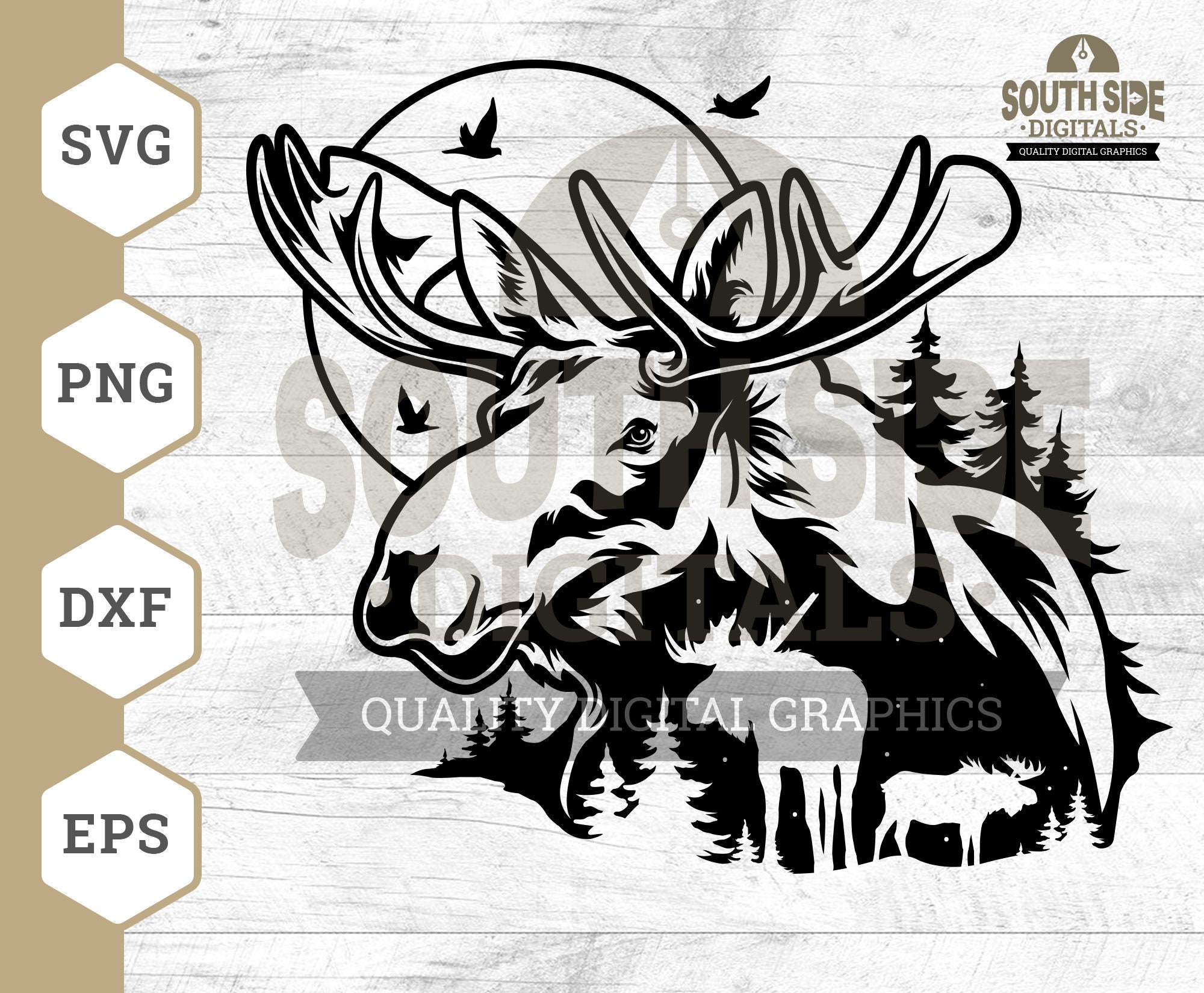 Moose SVG File Wild Moose Svg Moose Hunting Svg Mountain - Etsy