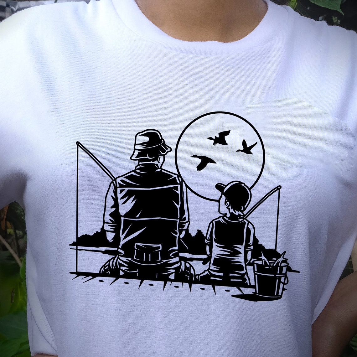 Father and Son Fishing SVG: Family Bonding Cliparts (digital Files) - Etsy
