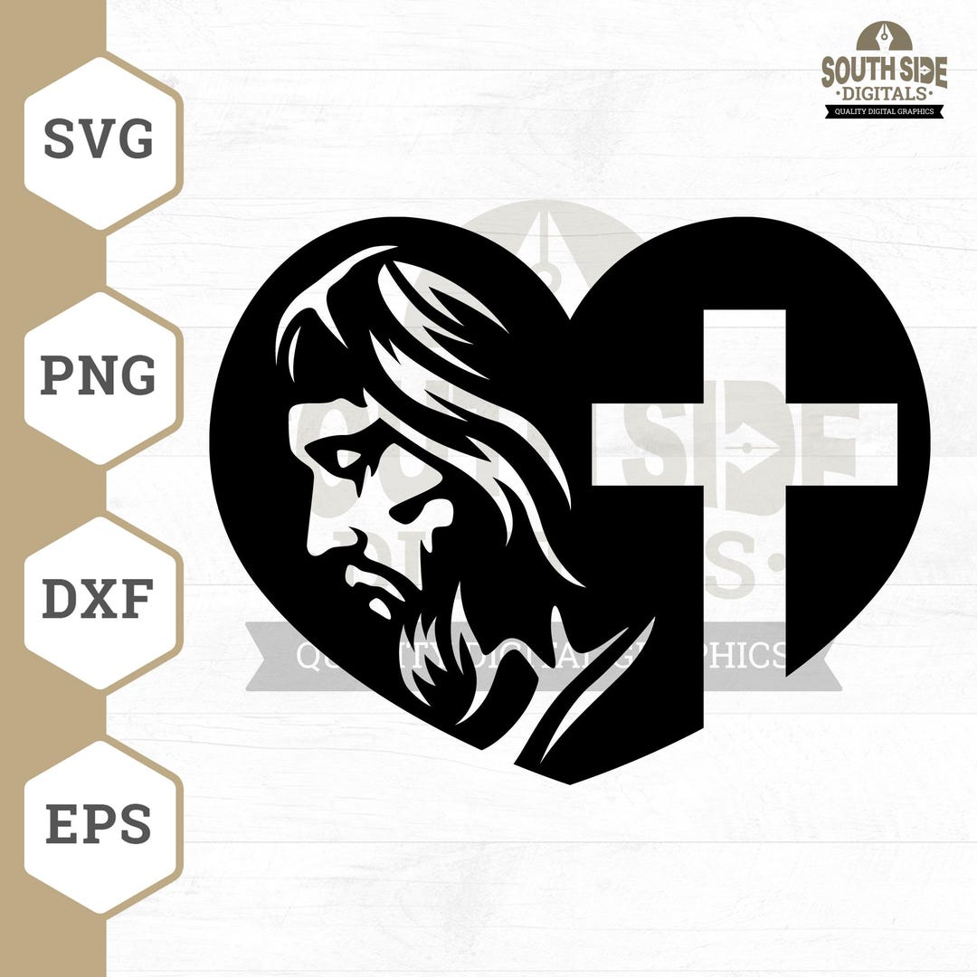Heart Cross Svg, Jesus Svg, Crucifix Svg, Religious Svg, Waymaker Svg ...