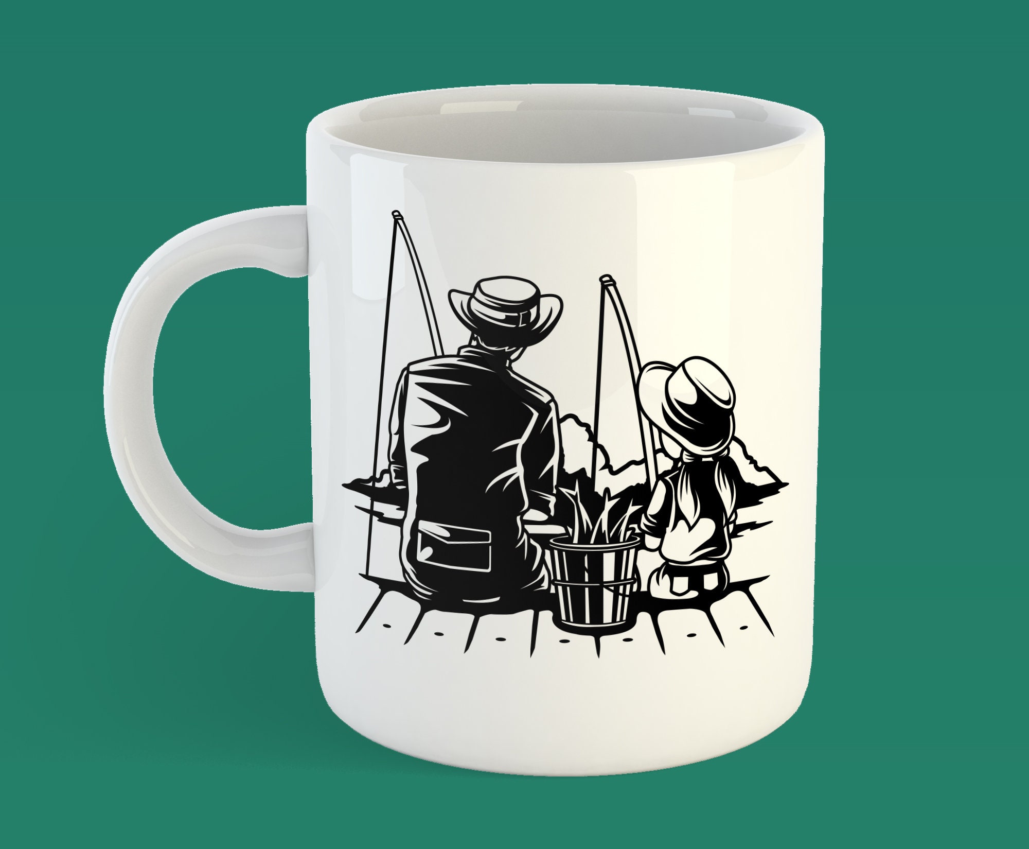 Dad and Daughter Fishing SVG Father Fishing Svg Daughter - Etsy UK