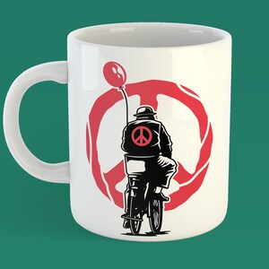 Peace Bike SVG File, Bike for Peace Svg, Peace Sign Svg, Men Bike Svg ...