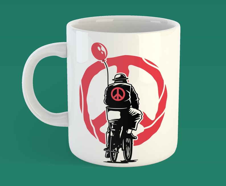 Peace Bike SVG File Bike for Peace Svg Peace Sign Svg Men - Etsy