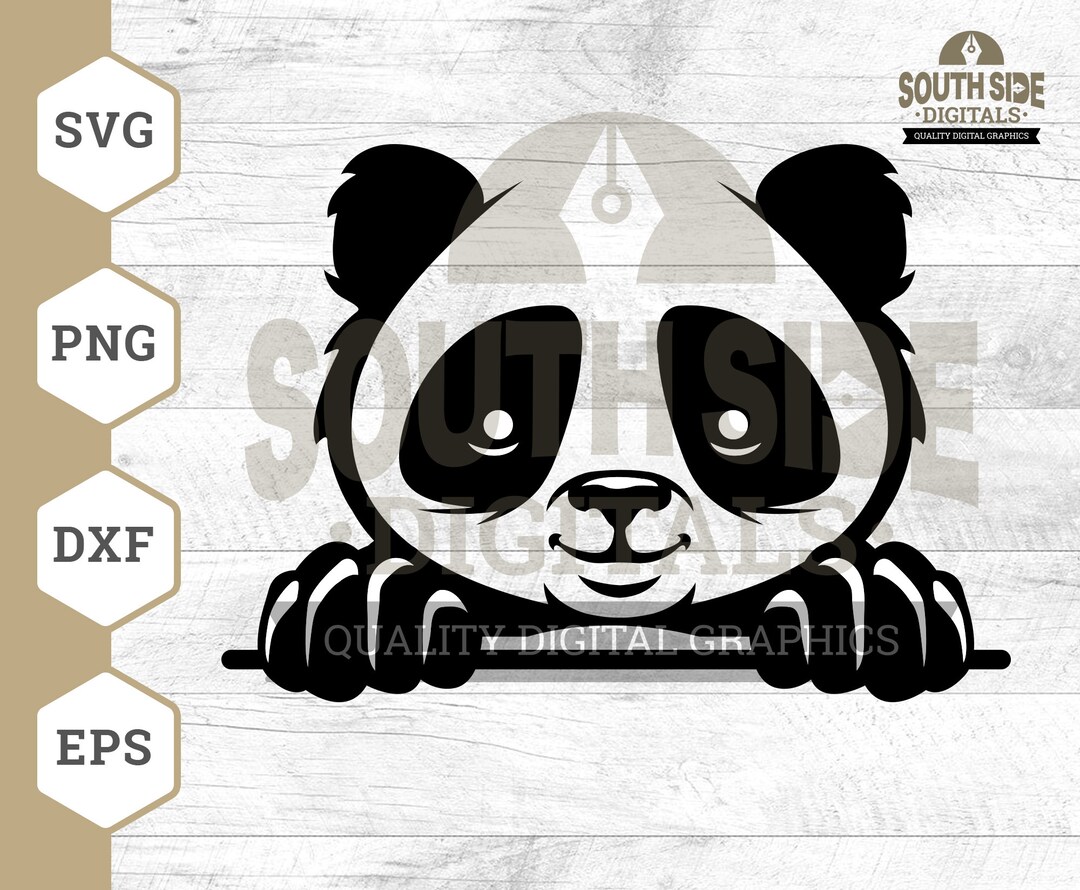 Peeking Panda SVG File, Cute Panda Svg, Happy Panda Svg, Smiling Panda ...
