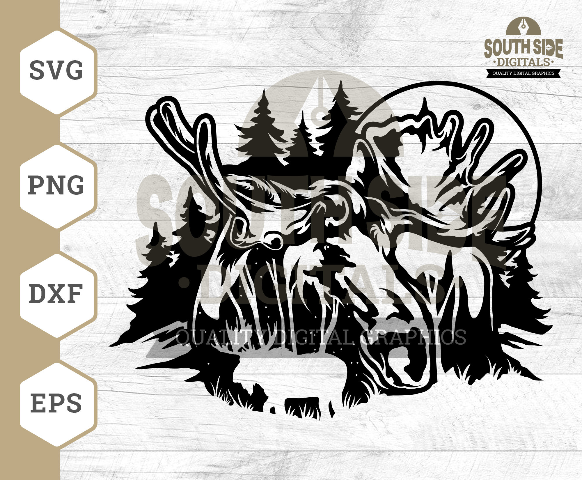 Moose SVG File Mountain Moose Svg Moose in Forest Svg Moose - Etsy Finland