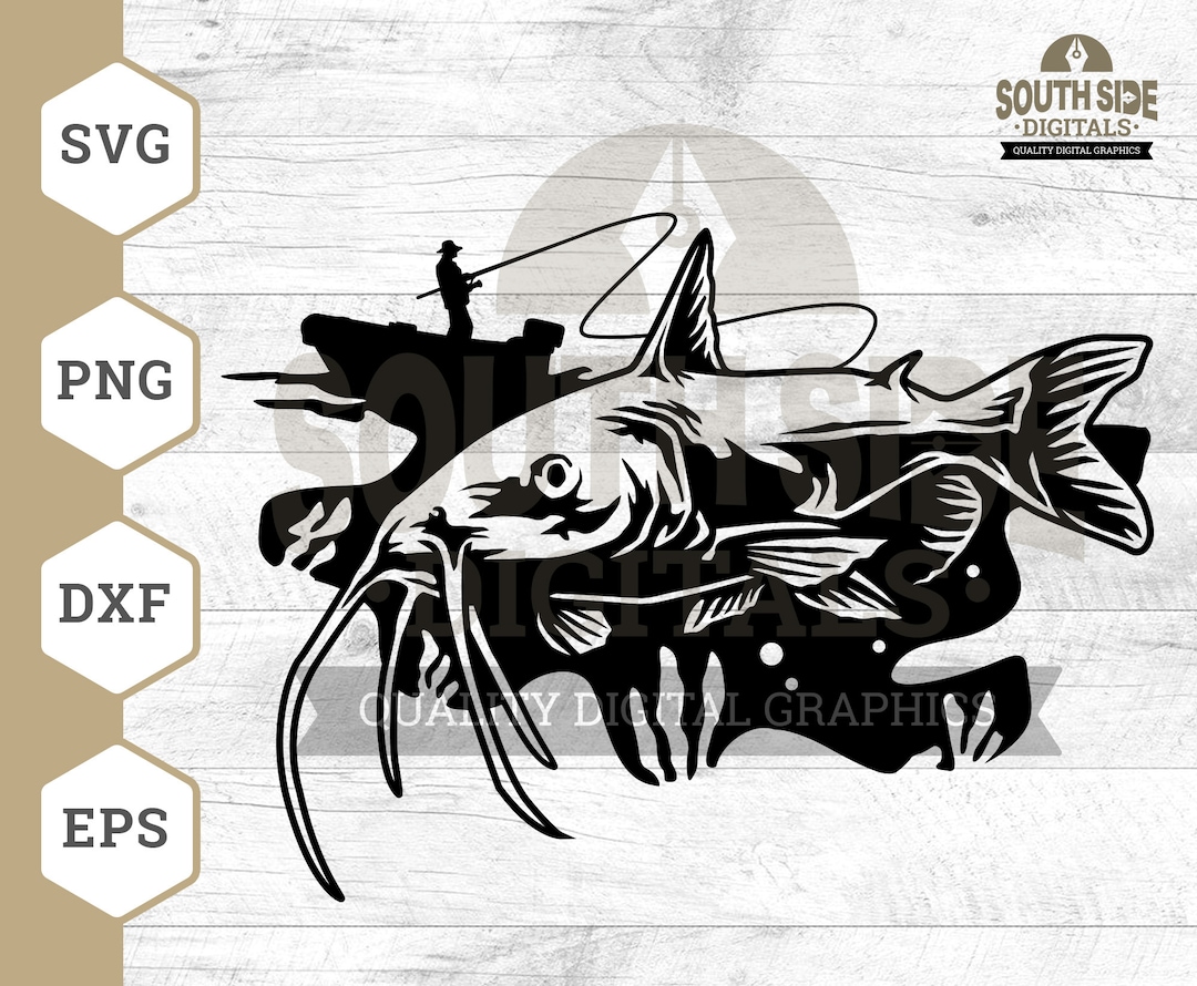 Catfish Fishing Svg, Catfish Svg, Fishing Svg, Catfishing Svg, Outdoor ...