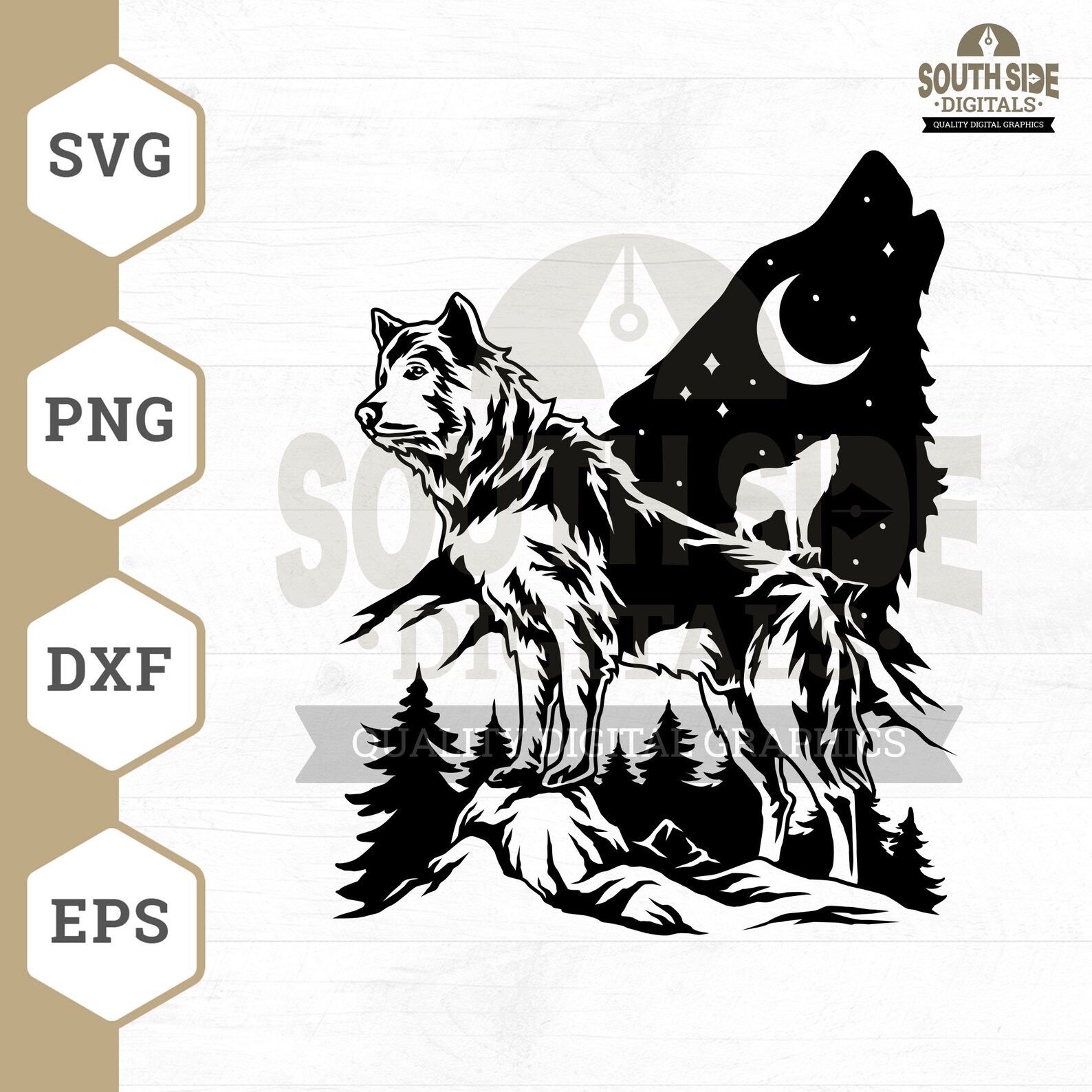 Wolf Howl SVG File, Howling Wolf Svg, Wolf Svg, Wild Wolf Svg, Wolf ...