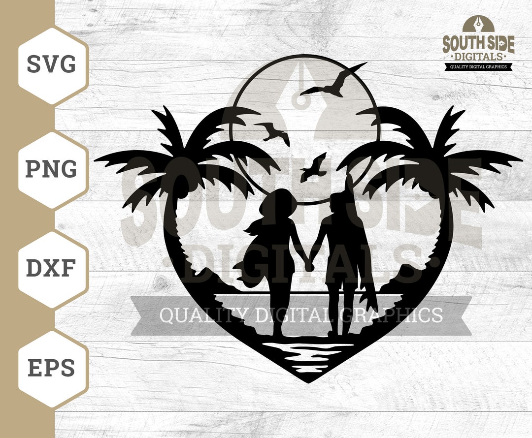 Lovers of the Beach Svg. Beach Lovers Svg, Beach Surfing Svg, Surfing ...