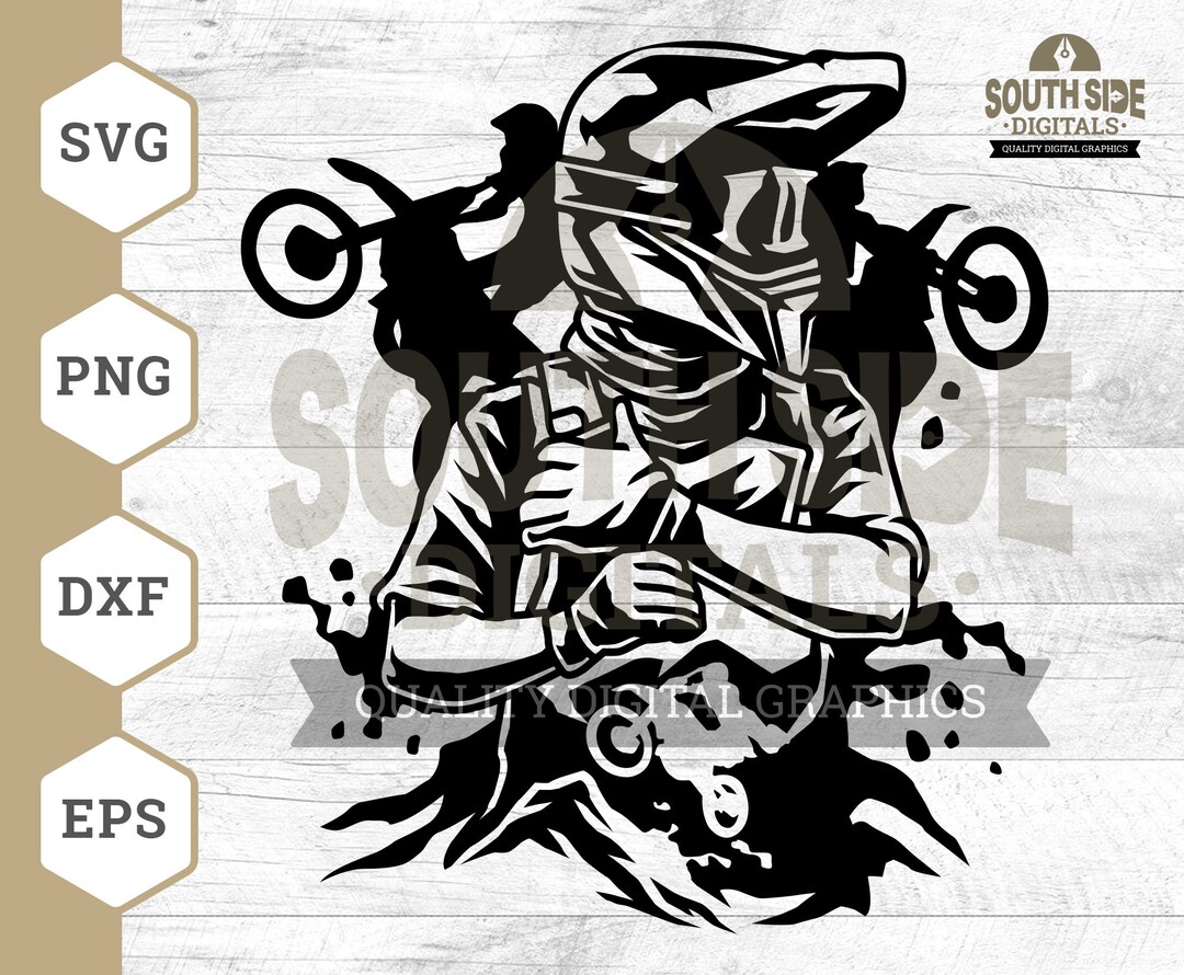 Motocross Rider SVG File, Biker Svg, Dirt Bike Svg, Motorcycle Racing ...