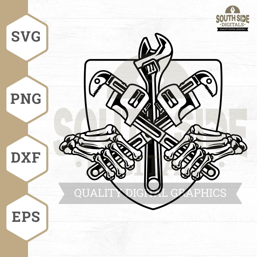 Plumbing Tools SVG File, Plumber Tools Svg, Skeleton Plumber Hands Svg ...