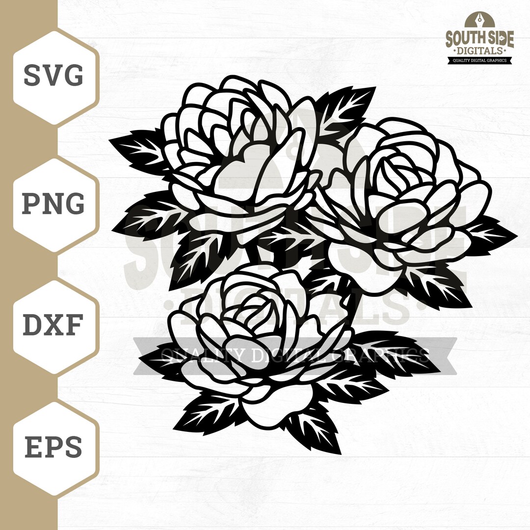 Three Roses Svg, Rose Flower Svg, Rose Svg, Roses Png, Roses Shirt ...