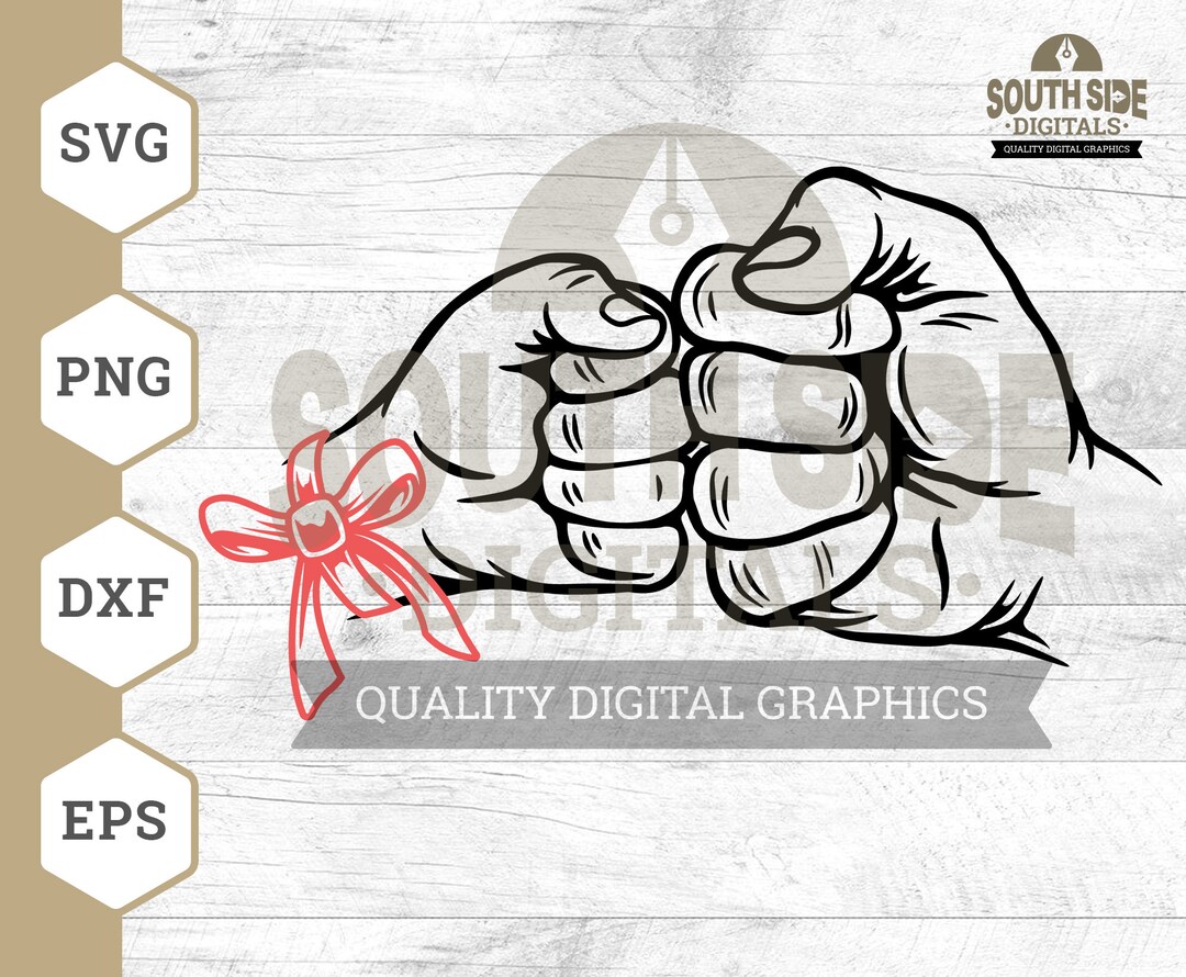 Dad and Daughter Fist Bump SVG File, Father and Child Fist Bump Svg. Father Svg, Daughter Svg ...