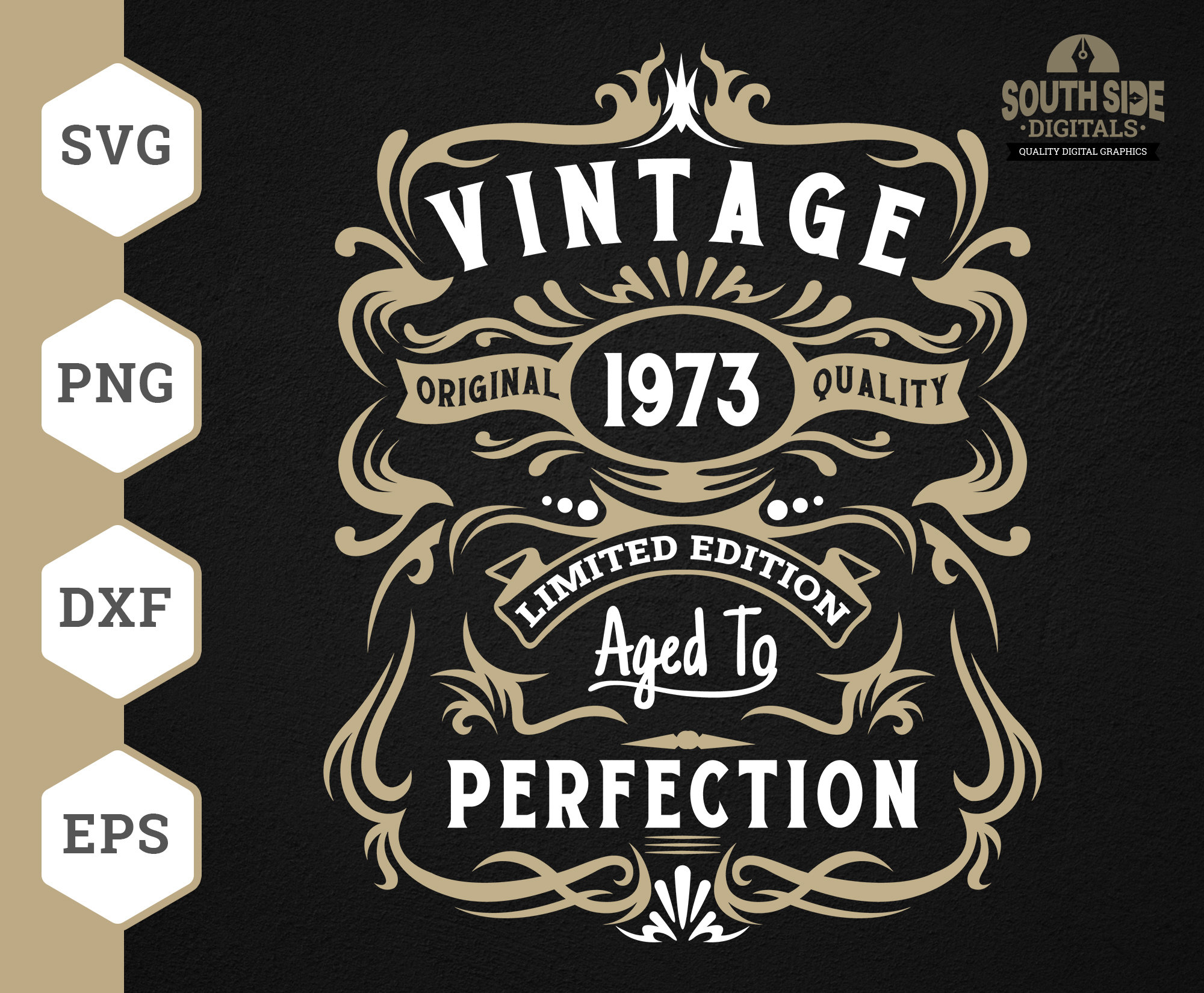 50th Birthday Svg Vintage 1973 Svg Aged To Perfection Svg Etsy Canada
