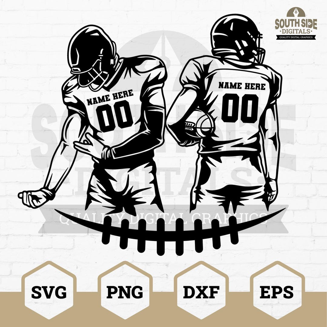 Personalized Football Team SVG: Custom Player Design (digital Files ...
