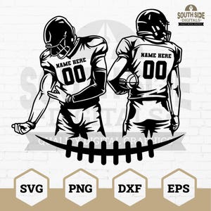 Personalized Football Team SVG: Custom Player Design (digital Files ...