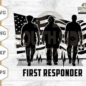 First Responder SVG File, Emergency Rescue Svg, Fire Rescue Svg ...