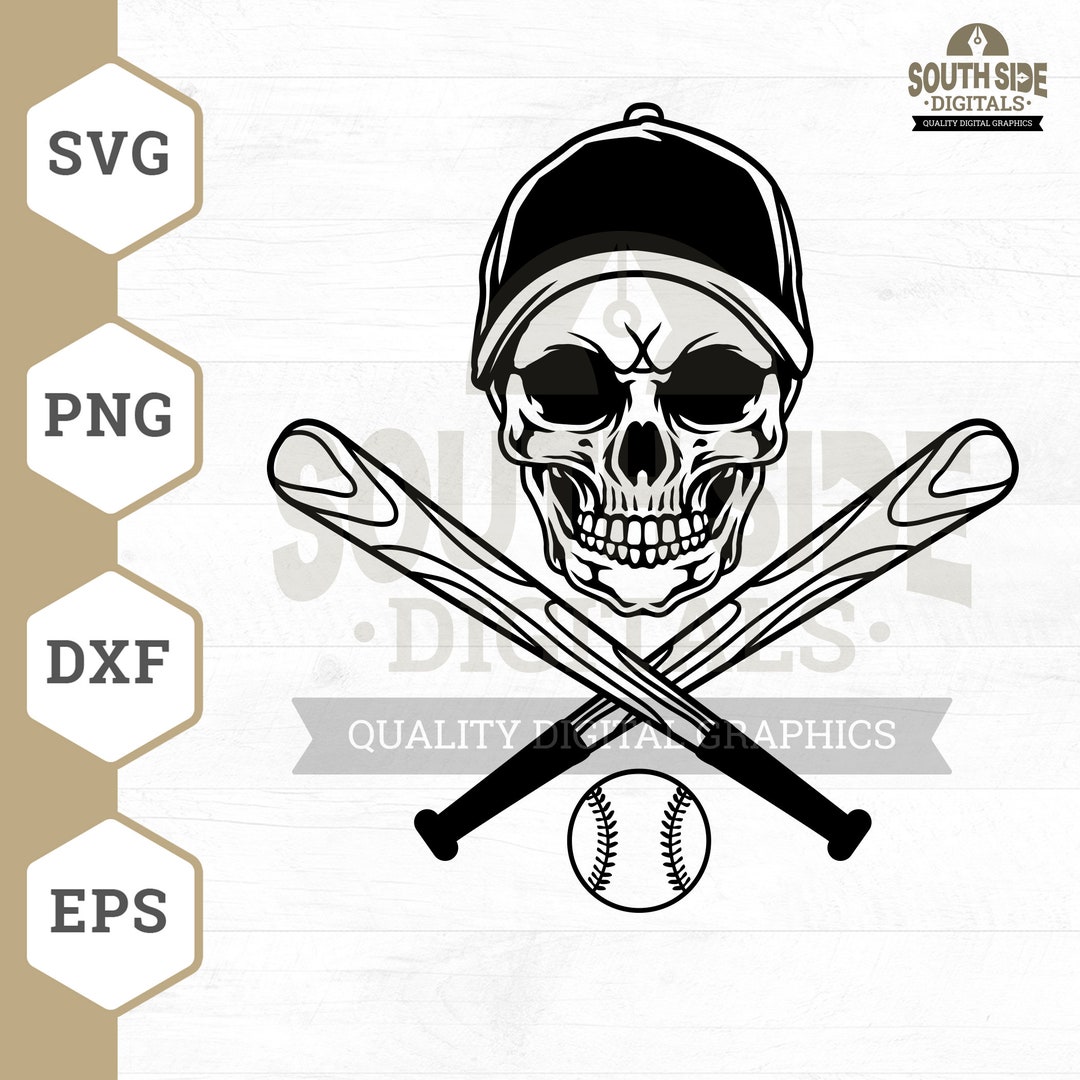Baseball Skull Svg, Skull Baseball Svg, Baseball Svg, Skull Svg ...