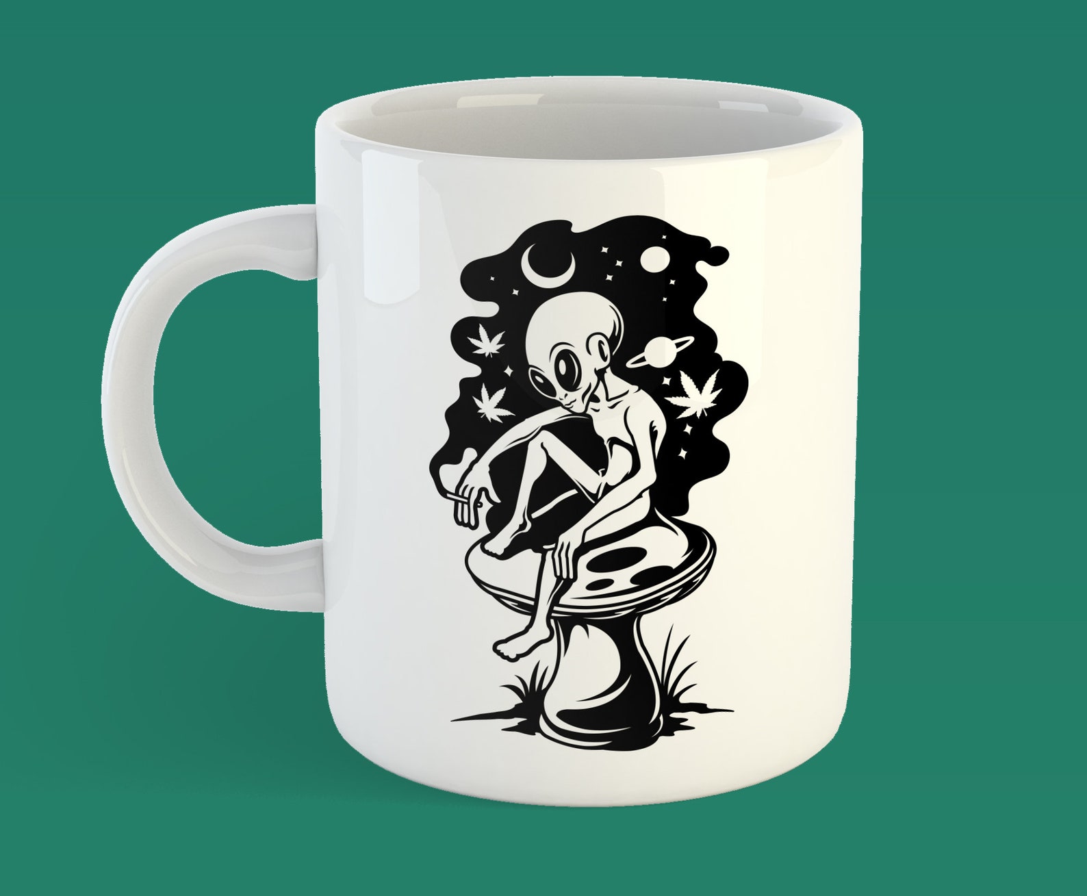 Smoking Alien SVG Files Cannabis Alieng Svg Smoking Joint - Etsy