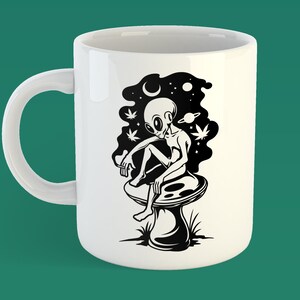 Smoking Alien SVG Files Cannabis Alieng Svg Smoking Joint - Etsy