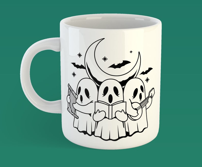 Singing Ghost Svg Ghost Singer Svg Ghost Quire Svg Ghost - Etsy