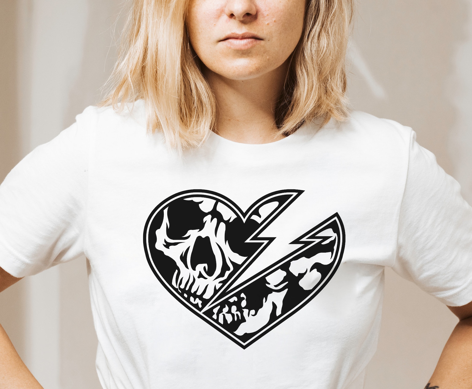 Thunder Heart Skull Svg Skull Heart Svg Thunder Skull Svg - Etsy