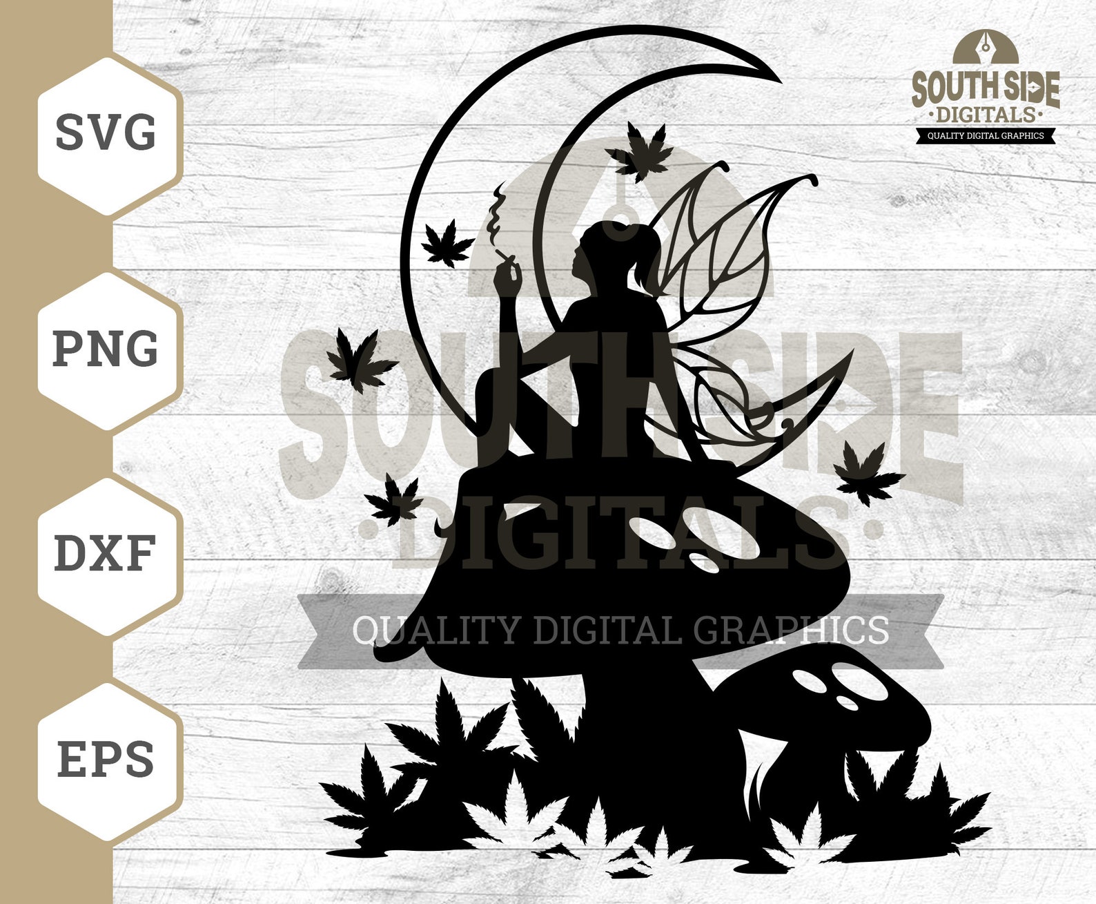 Cannabis Smoking Fairy SVG File Weed Smoking Fairy svg | Etsy